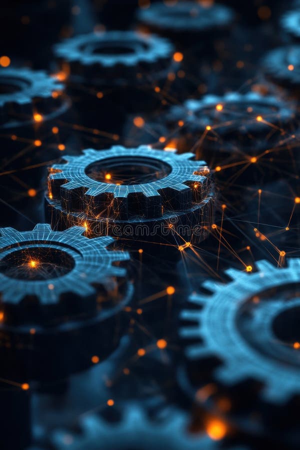 Sustainability Targets, 3D Illustration of a Gear System Representing ...