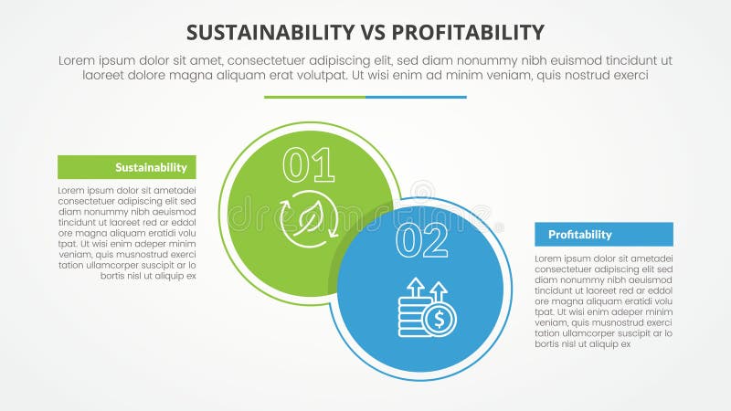 Sustainability Versus Profitability Comparison Opposite Infographic ...