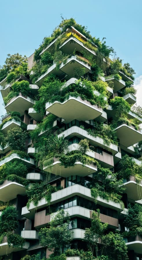 Sustainable Architecture: Green Vertical Forest Building with Abundant ...