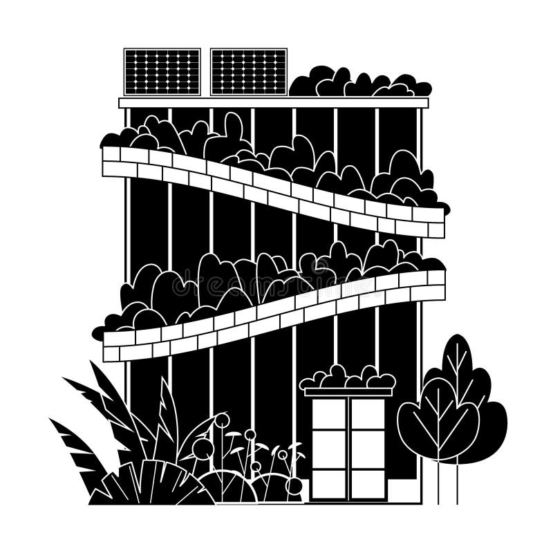 Sustainable Architecture. Sustainable Lifestyle Concept Illustration ...