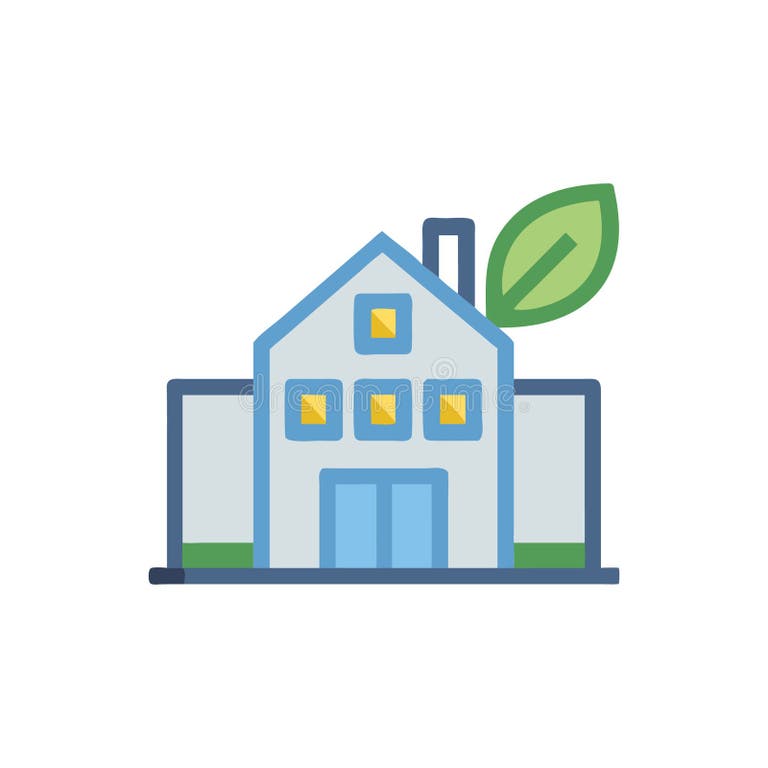 Sustainable Building Icon for Community Development Stock Image ...