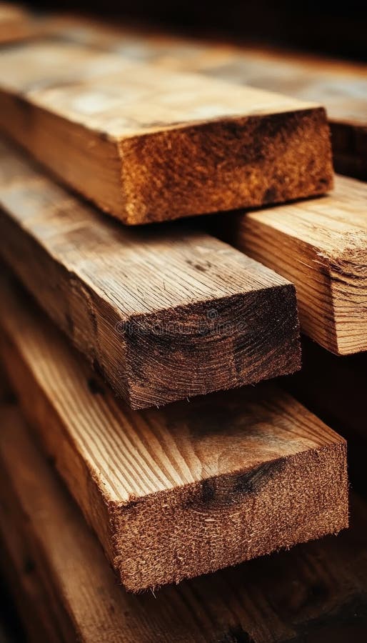 Sustainable Building Materials Stack of Reclaimed Wood Planks for Eco ...