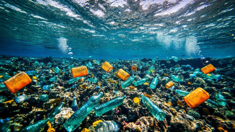 A Sustainable, Circular Economy Based on Ocean Plastic Recycling. Stock ...