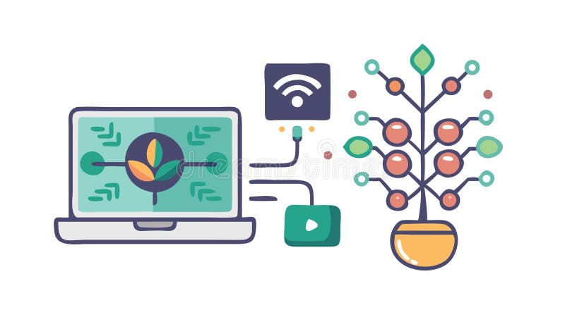 Sustainable Computing Icon, Eco Friendly Tech Education, Vector Design ...