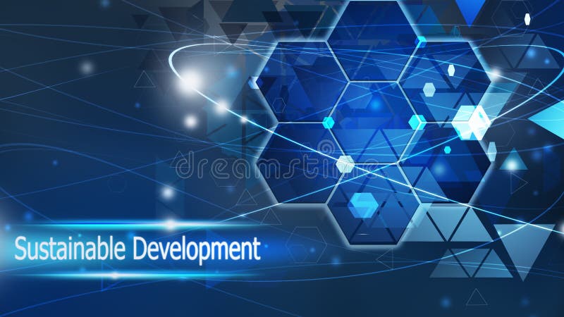 Sustainable Development Background Abstract Blue Concept Solution Stock ...