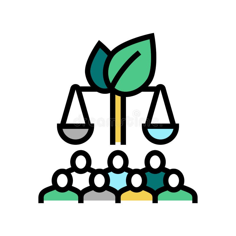 Sustainable Development Color Icon Vector Illustration Stock Vector ...