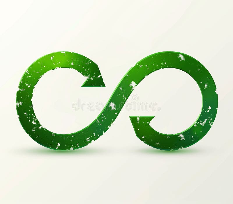 Sustainable Development Concept with Green Circular Infinity Symbol for ...