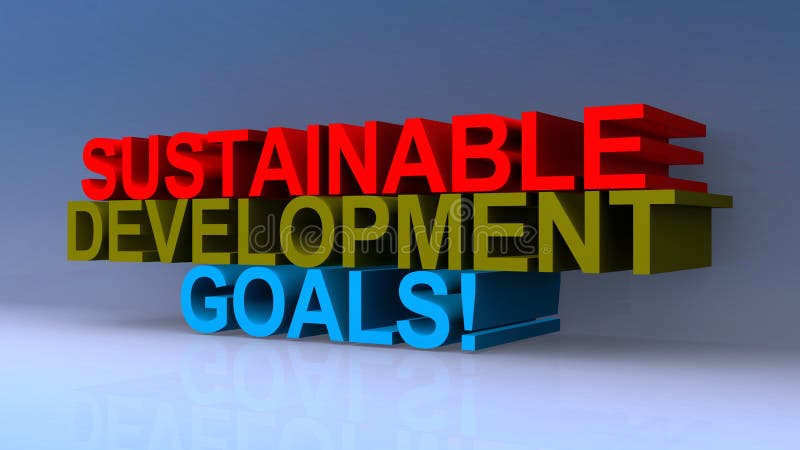 Sustainable Development Goals on Blue Stock Illustration - Illustration ...