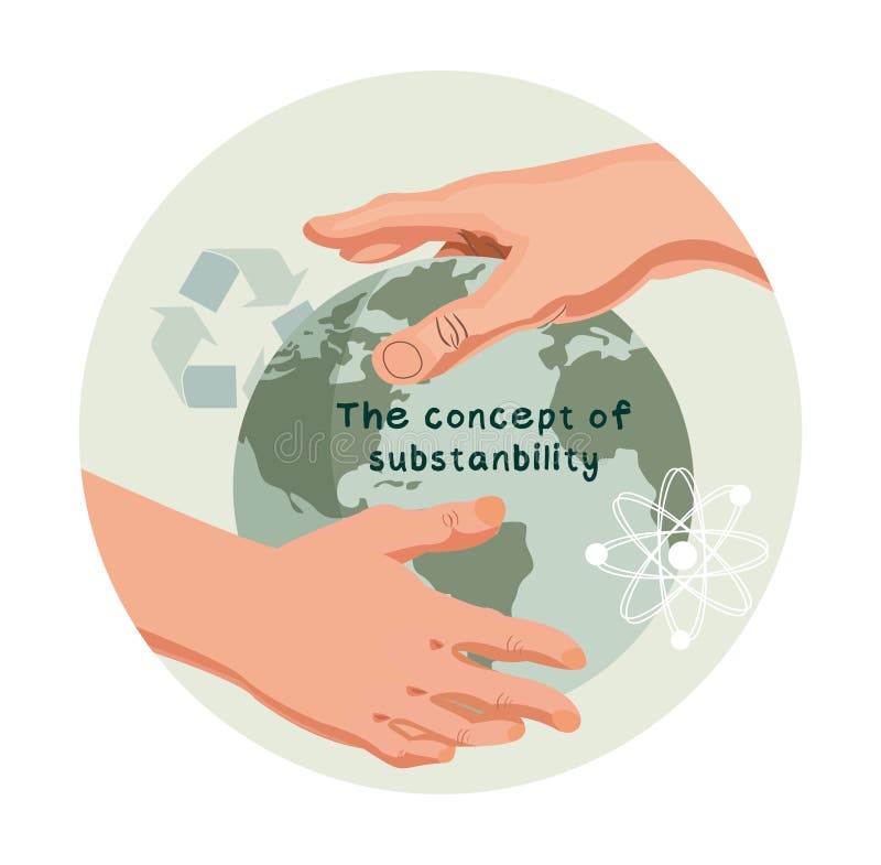 Sustainable Development Goals. Hands Protecting Earth and Recycle ...