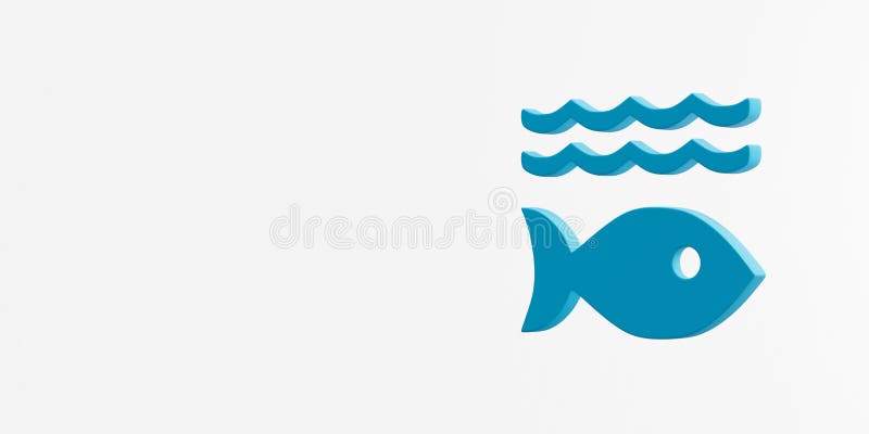 Sustainable Development Goals Life Below Water Icon. 3D Rendering Stock ...