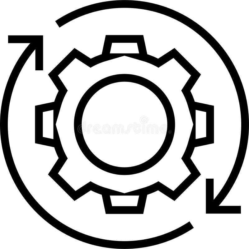 Sustainable Development Label Line Icon, Vector Illustration Stock ...