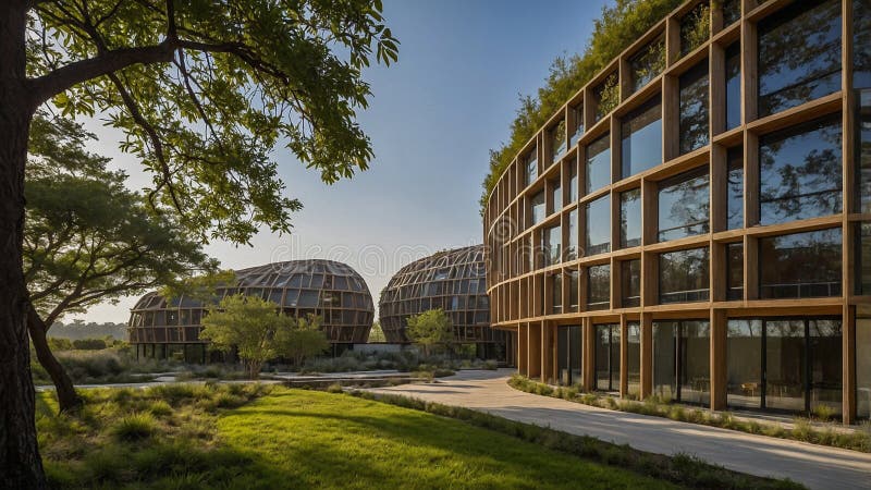 Sustainable Eco-Architecture with Wooden Framework and Nature Stock ...