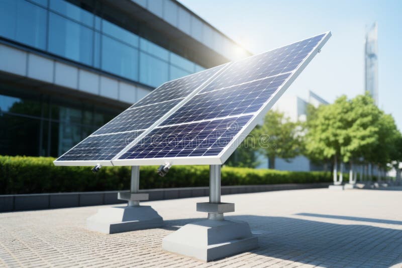 Sustainable Energy Solution. Solar Panels Efficiently Installed on ...