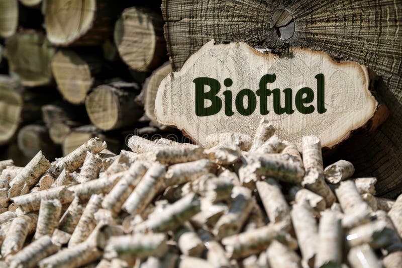 Sustainable Energy Source Biofuel Wood Pellets in Labeled Container for ...