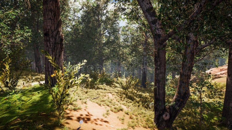 Sustainable Environment and Ecosystem Protection. 3d Rendering of ...