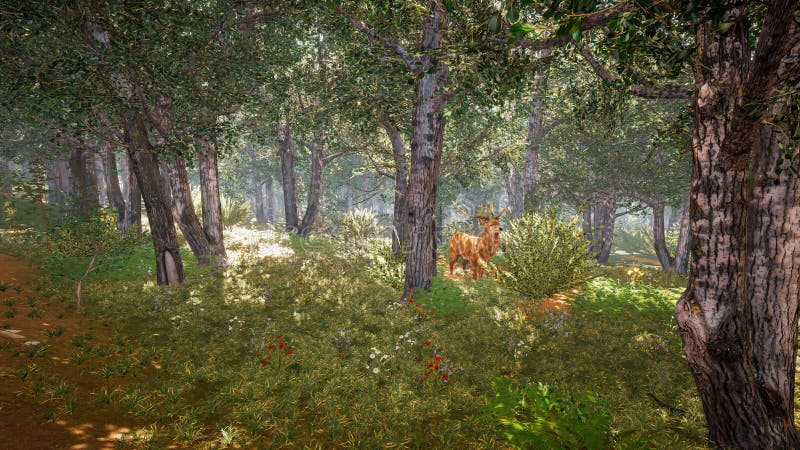 Sustainable Environment and Ecosystem Protection. 3d Rendering of ...