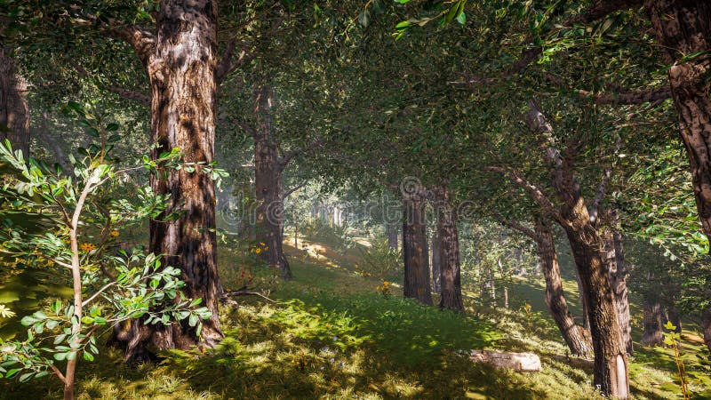 Sustainable Environment and Ecosystem Protection. 3d Rendering of ...