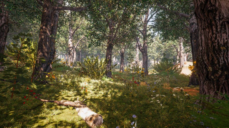 Sustainable Environment and Ecosystem Protection. 3d Rendering of ...