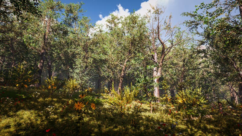 Sustainable Environment and Ecosystem Protection. 3d Rendering of ...