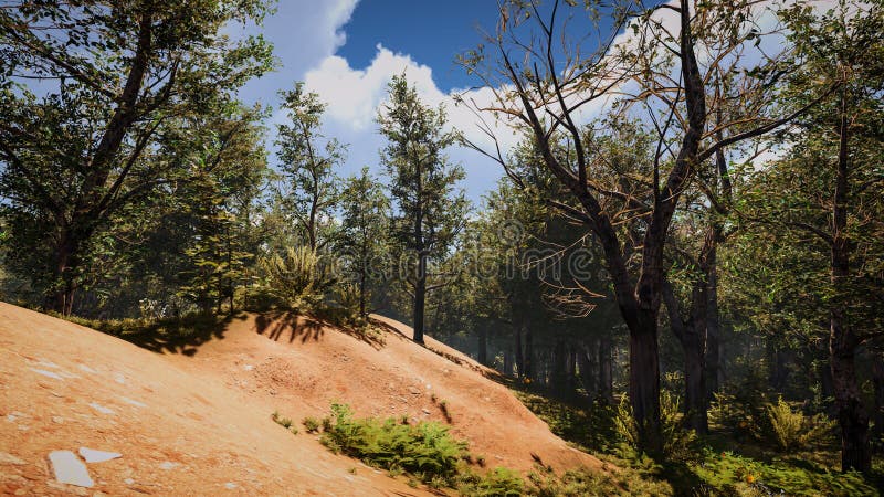 Sustainable Environment and Ecosystem Protection. 3d Rendering of ...