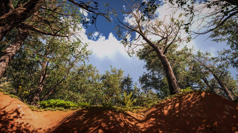 Sustainable Environment and Ecosystem Protection. 3d Rendering of ...