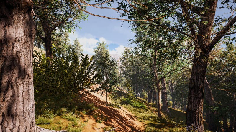 Sustainable Environment and Ecosystem Protection. 3d Rendering of ...