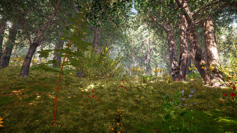 Sustainable Environment and Ecosystem Protection. 3d Rendering of ...