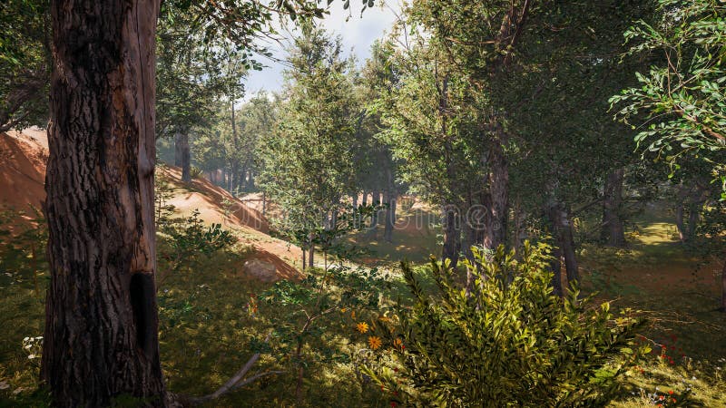 Sustainable Environment and Ecosystem Protection. 3d Rendering of ...