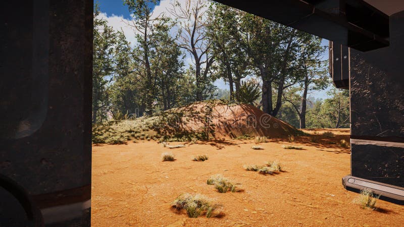 Sustainable Environment and Ecosystem Protection. 3d Rendering of ...