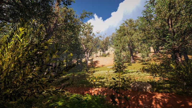 Sustainable Environment and Ecosystem Protection. 3d Rendering of ...