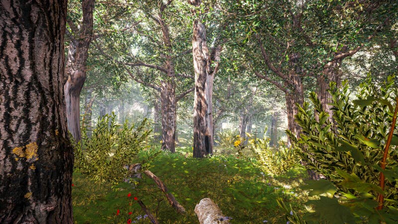 Sustainable Environment and Ecosystem Protection. 3d Rendering of ...