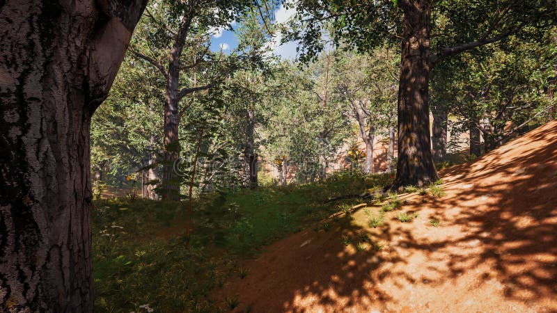 Sustainable Environment and Ecosystem Protection. 3d Rendering of ...