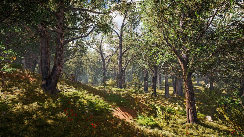 Sustainable Environment and Ecosystem Protection. 3d Rendering of ...