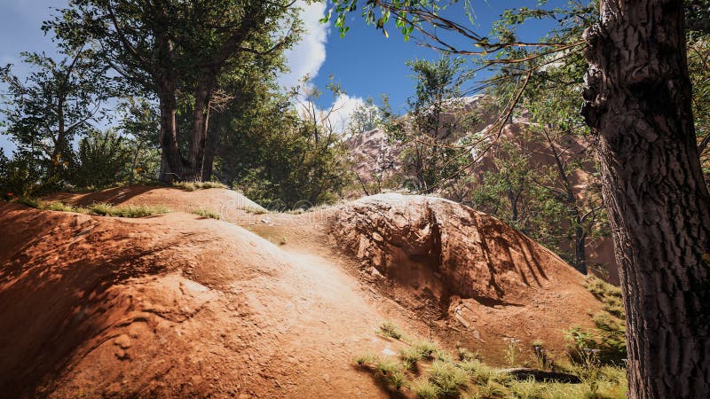 Sustainable Environment and Ecosystem Protection. 3d Rendering of ...