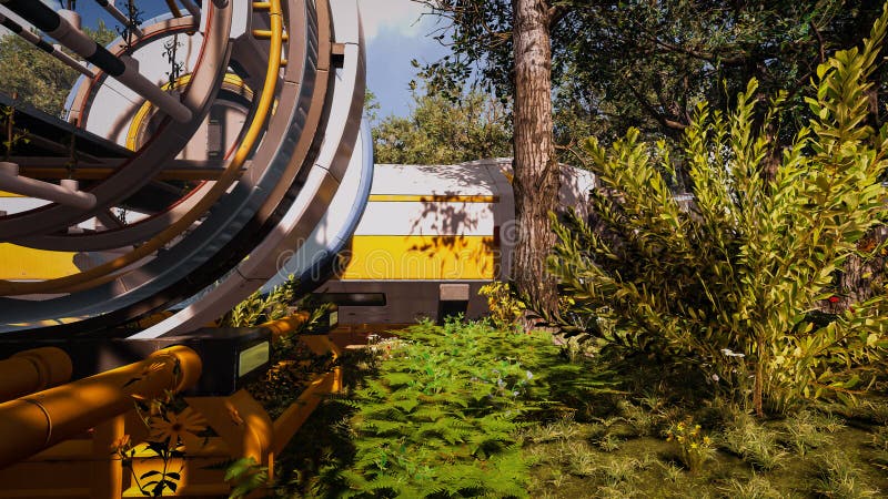 Sustainable Environment and Ecosystem Protection. 3d Rendering of ...