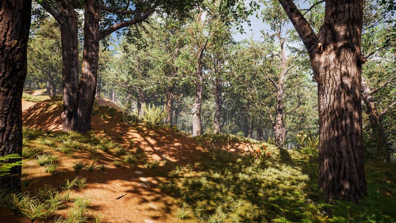 Sustainable Environment and Ecosystem Protection. 3d Rendering of ...