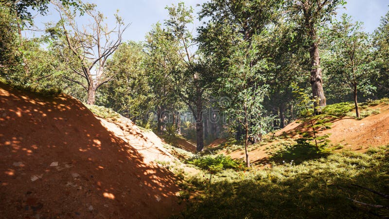 Sustainable Environment and Ecosystem Protection. 3d Rendering of ...