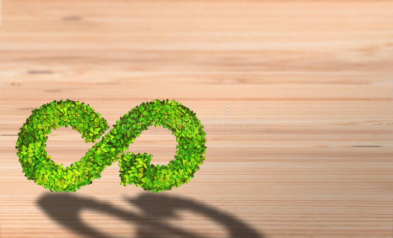 Sustainable Eternity: Leafy Infinity Symbol Representing Endless Green ...