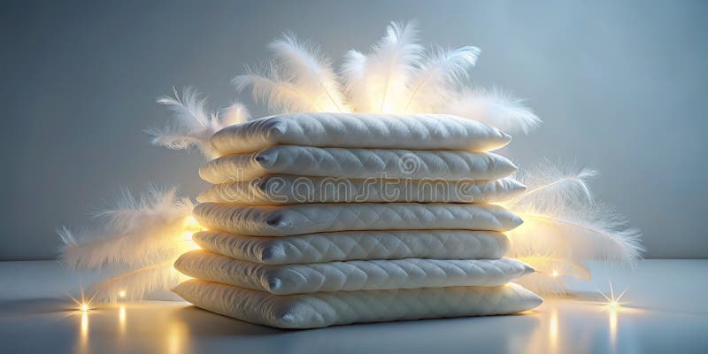 Sustainable Feather Bed a Luminous Vertical Stack Evoking Cozy ...