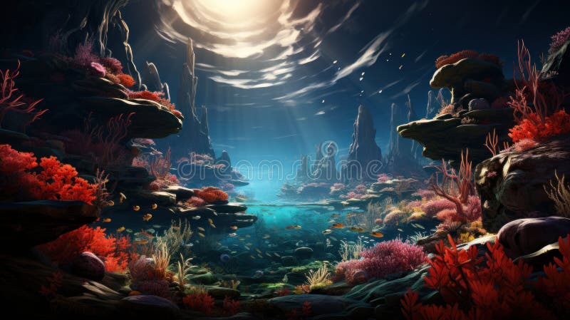 Sustainable Fishing: Pristine Ocean, Balanced Ecosystems. Created with ...