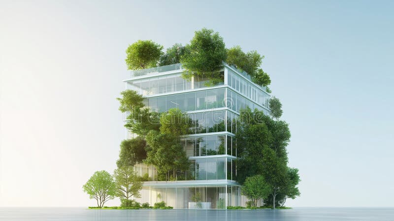 Sustainable Green Building stock image. Image of landscape - 359217711