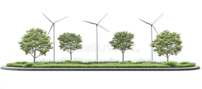 A Sustainable Green City Built with Eco-friendly Structures, Wind ...