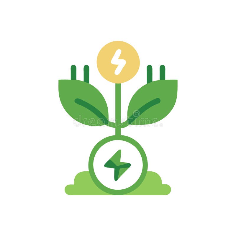Sustainable Green Energy Icon Stock Photo - Illustration of environment ...