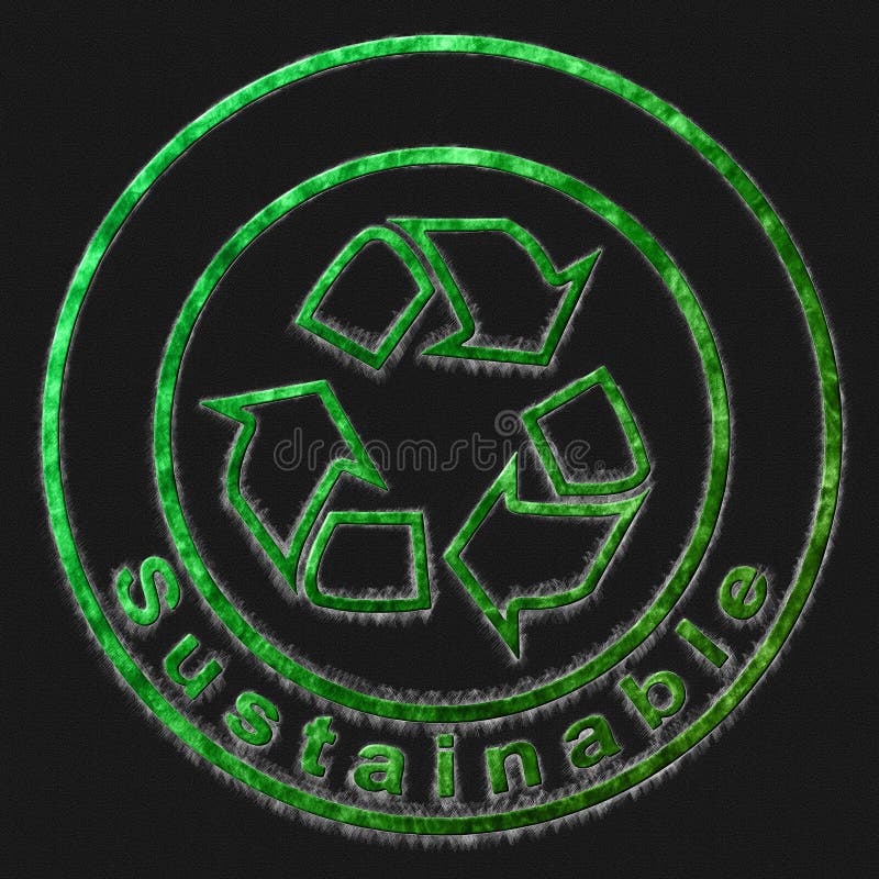Sustainable Green Symbol Drawn Stock Image - Image of path, quality ...