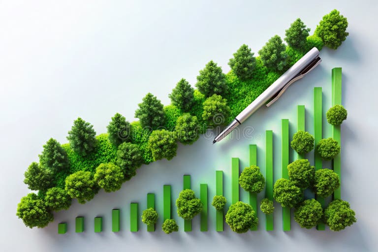 Sustainable Growth an Aerial Perspective of a Thriving Tree Visualizing ...