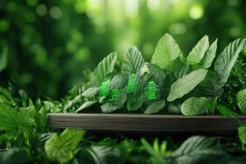 Sustainable Growth Digital Dashboard Displays Eco-Friendly Trends and ...