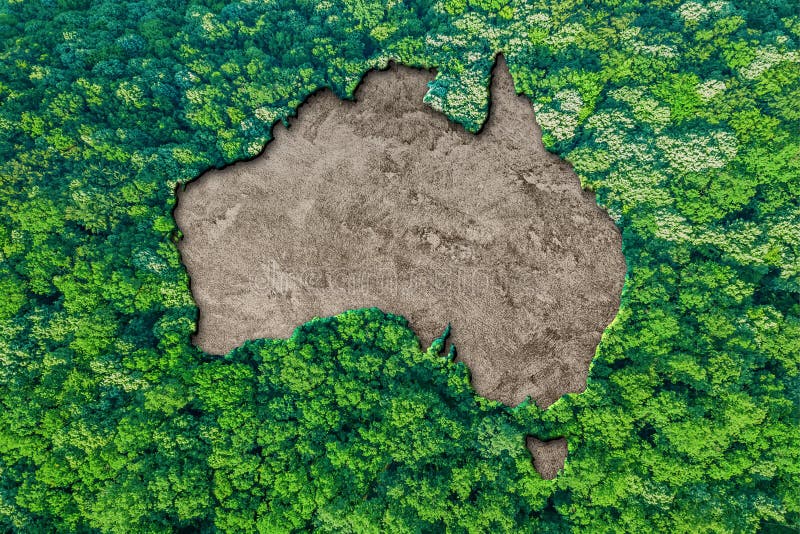 Sustainable Habitat Map of Australia Stock Image - Image of concept ...