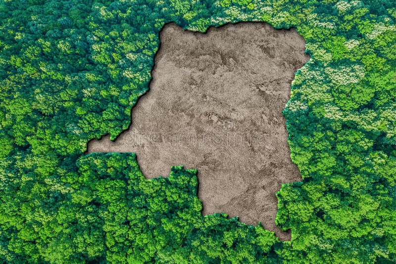 Sustainable Habitat Map of Democratic Republic Congo Stock Photo ...