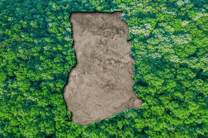 Sustainable Habitat Map of Ghana Stock Illustration - Illustration of ...