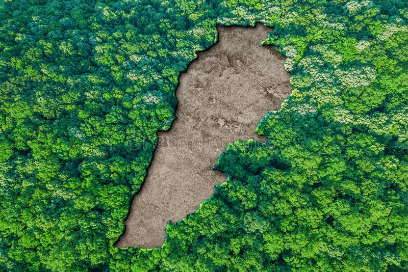 Sustainable Habitat Map of Lebanon Stock Photo - Image of pollution ...